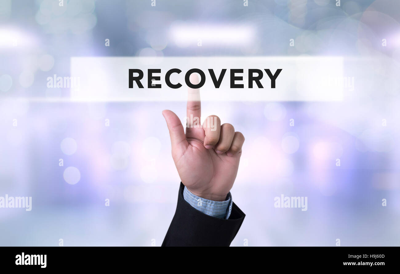 Recovery hand pressing button hi-res stock photography and images - Alamy