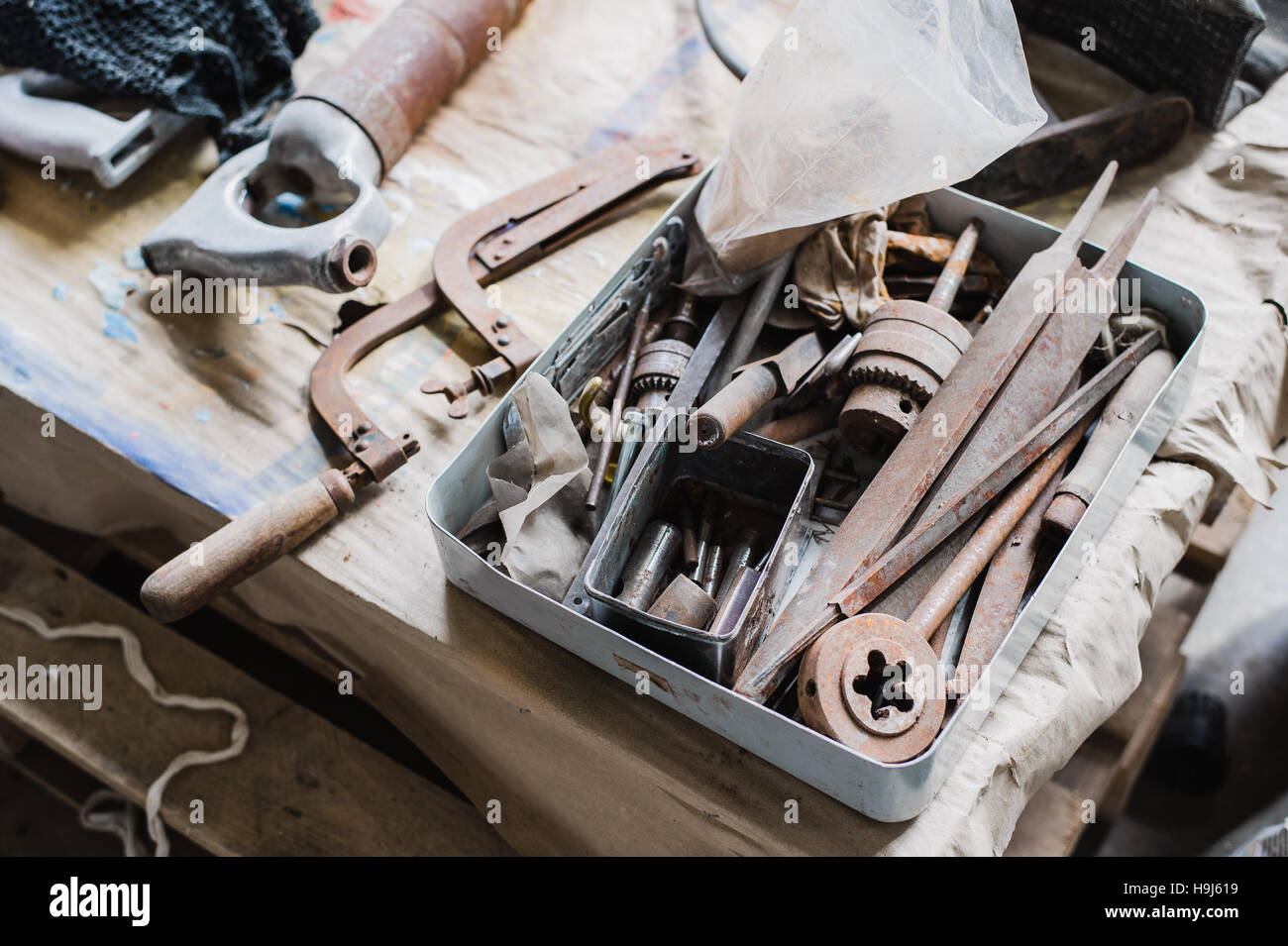 Still life tool box hi-res stock photography and images - Alamy