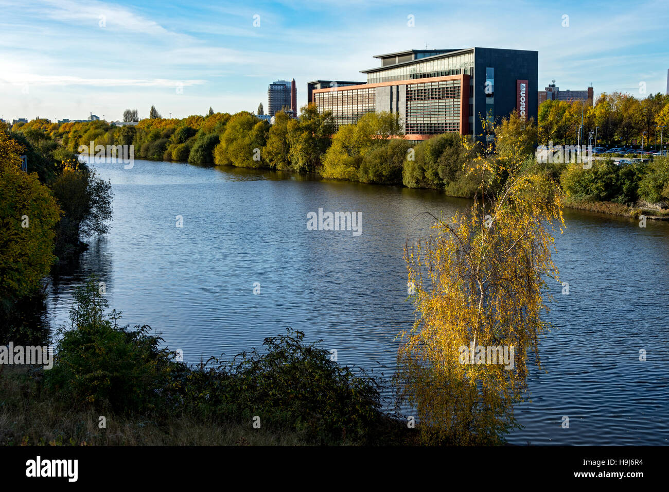 Adamson House, an office building by the Manchester Ship Canal, Salford ...