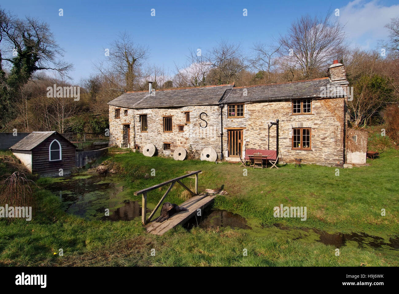A picturesque formal Cornish millhouse called Trekenner Mill, now ...