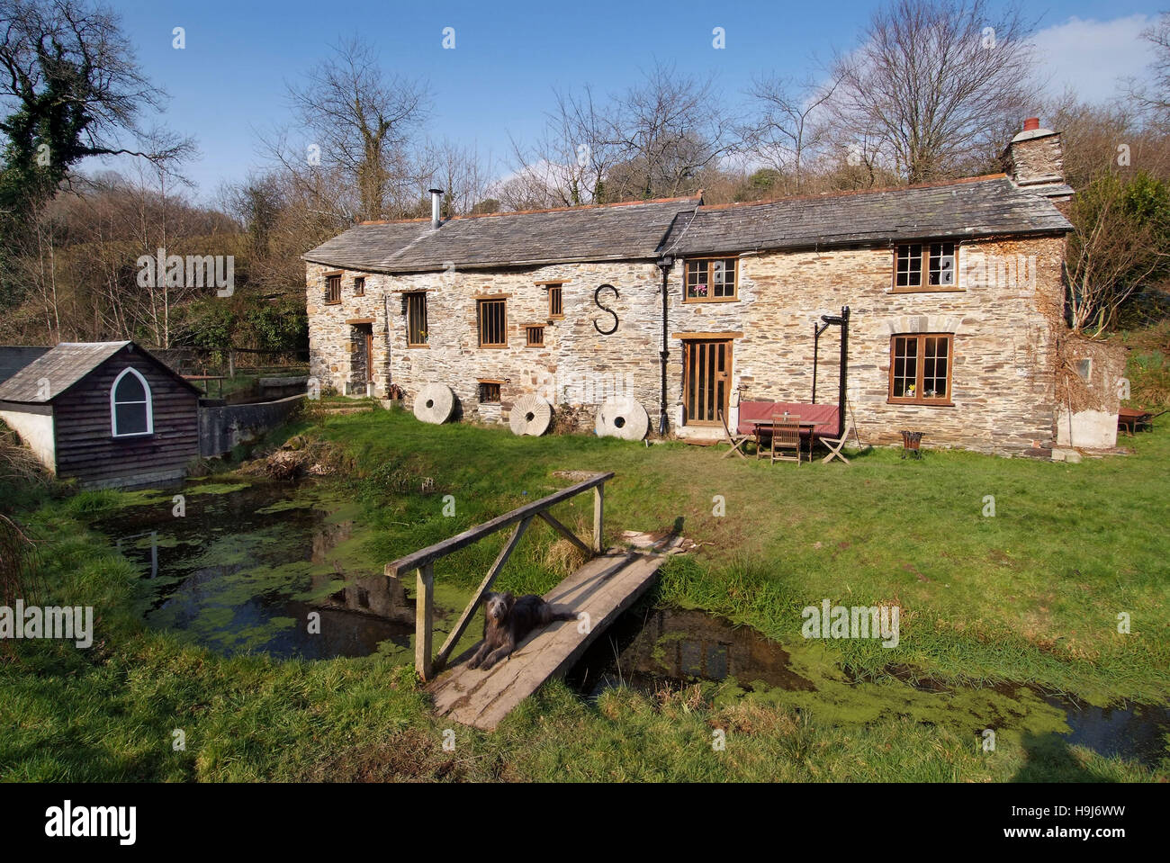 A picturesque formal Cornish millhouse called Trekenner Mill, now ...