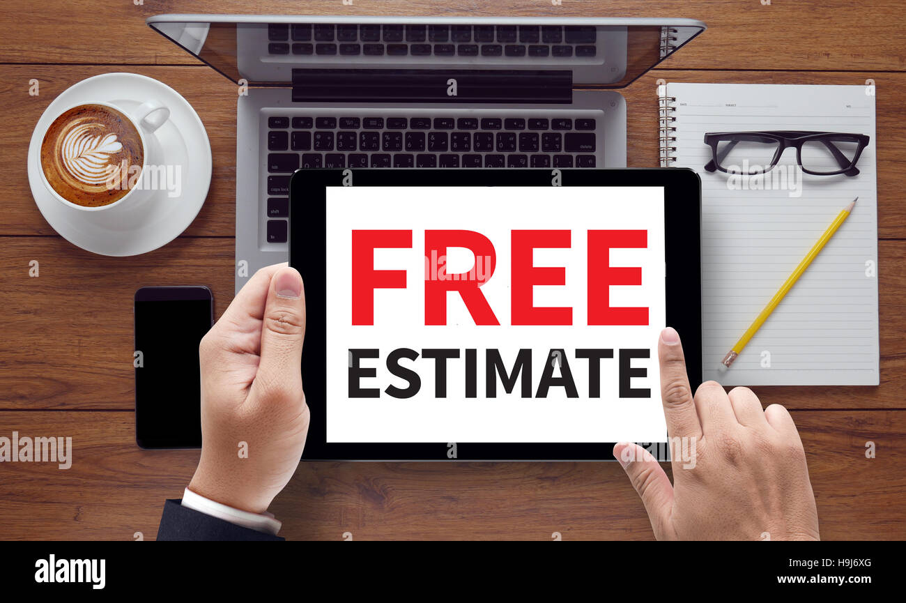 Estimate background hi-res stock photography and images - Alamy