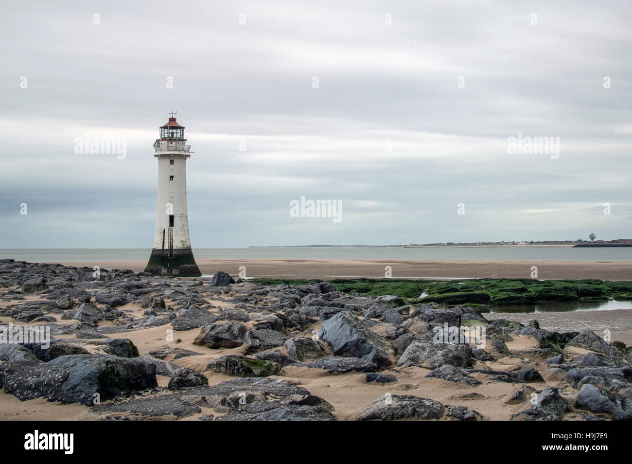 New brighton lighthouse wave hi-res stock photography and images - Alamy
