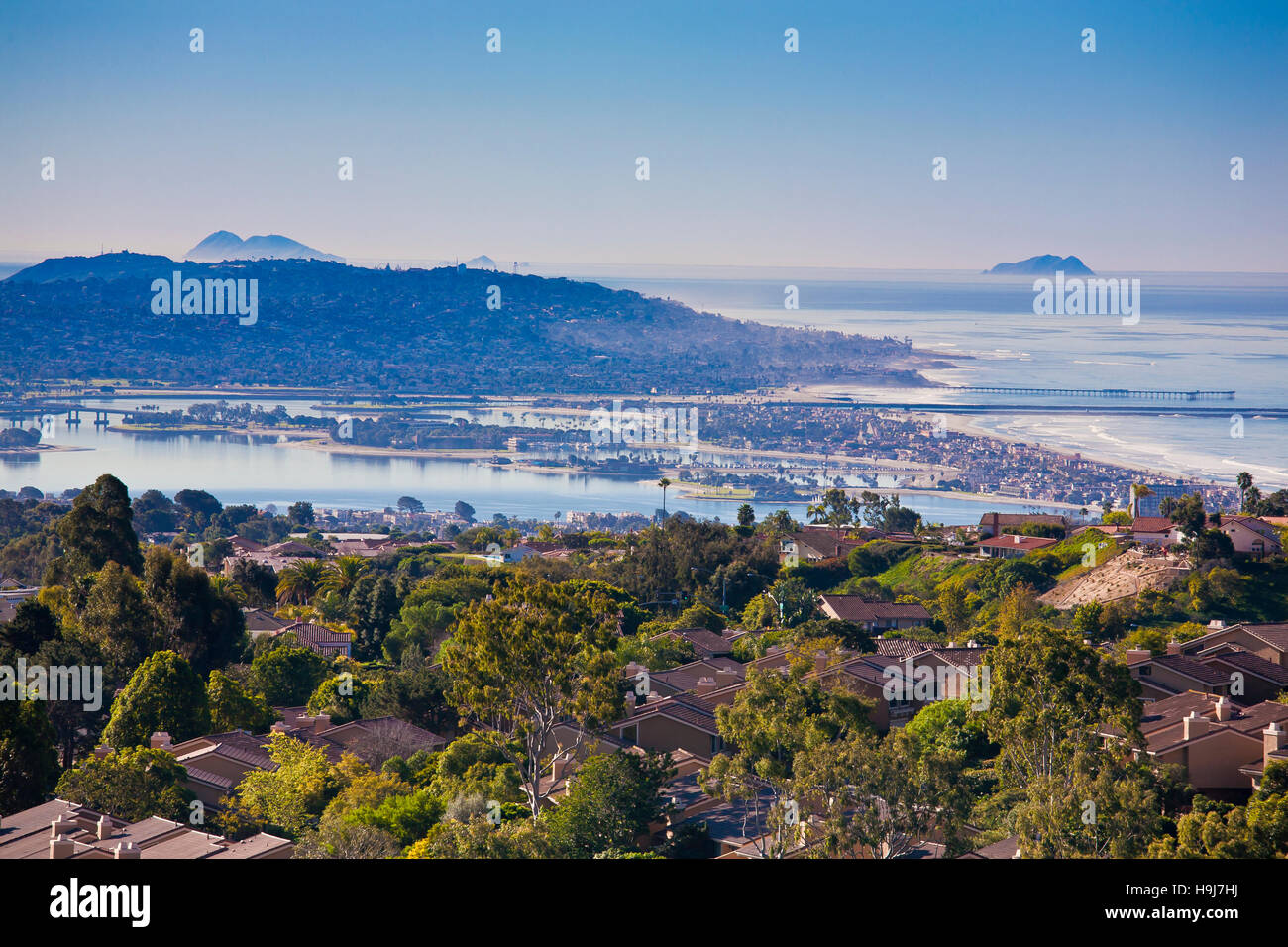 mission bay park in san diego as seen from mt. soledad Stock Photo - Alamy