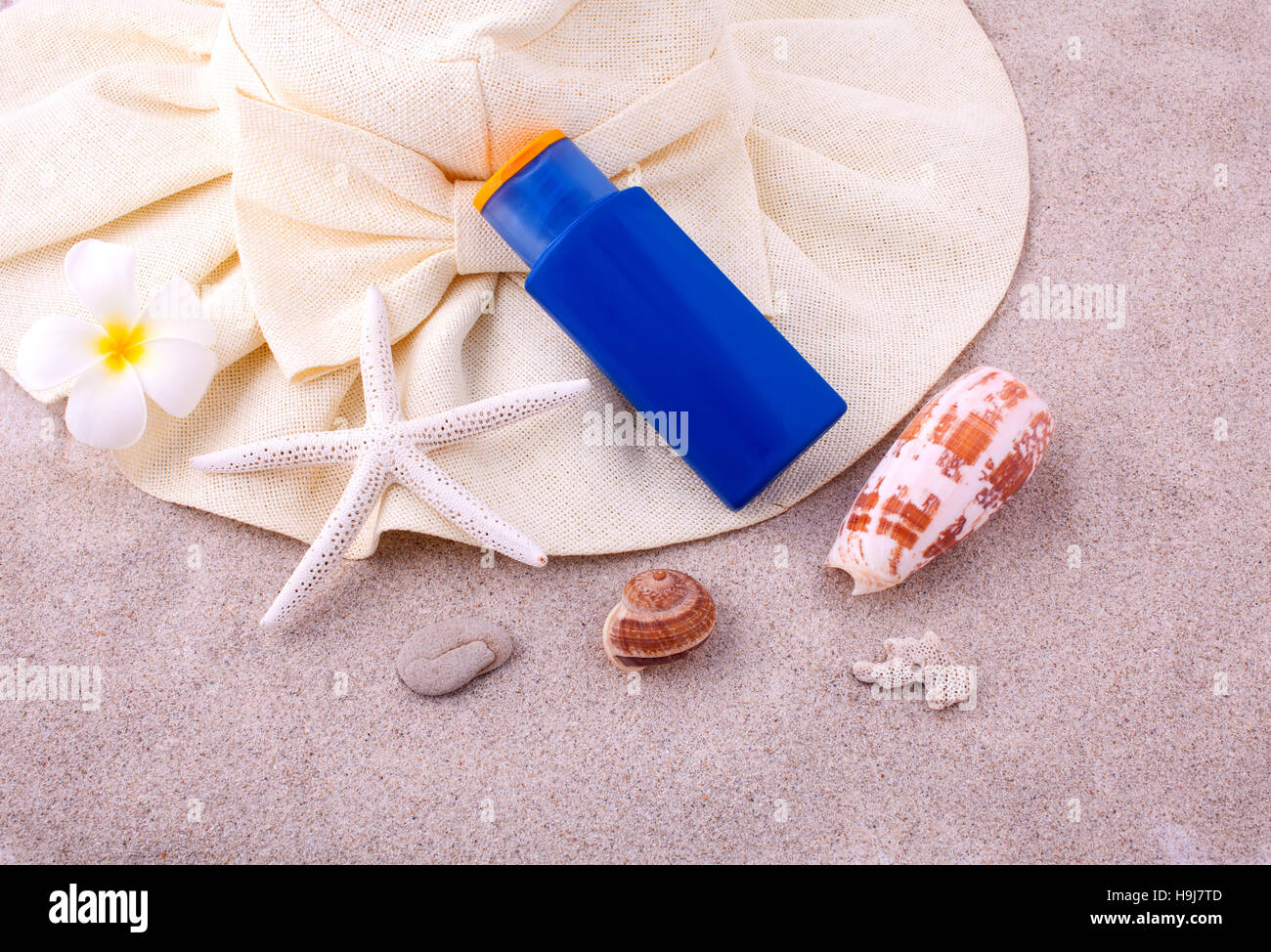 Summer setting up on wooden panel for summer blackground Stock Photo ...
