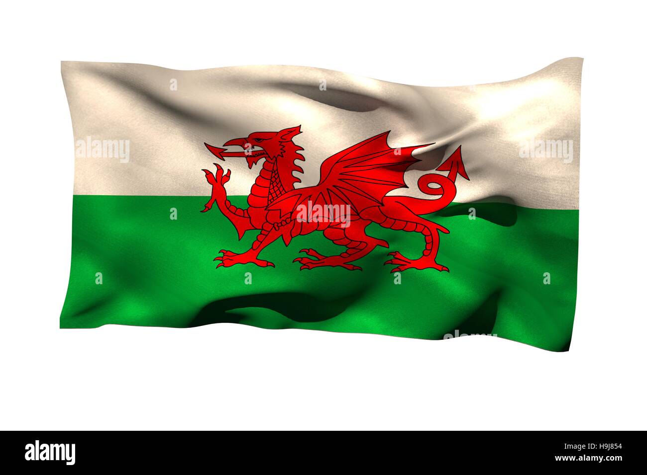 Close-up of Wales flag Stock Photo - Alamy