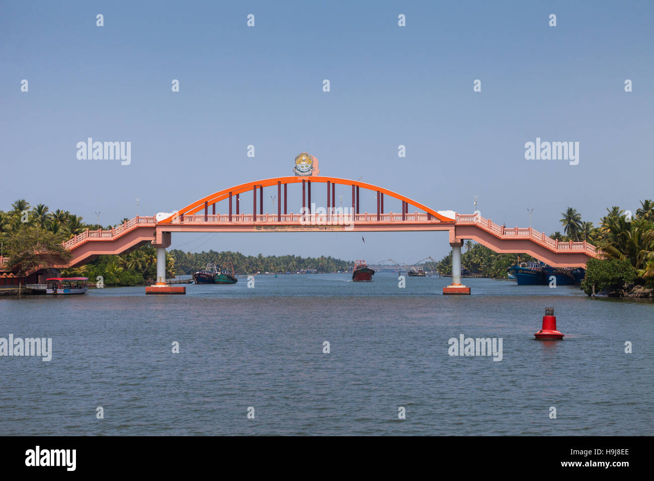 Kerala river over bridge view hi-res stock photography and images - Alamy