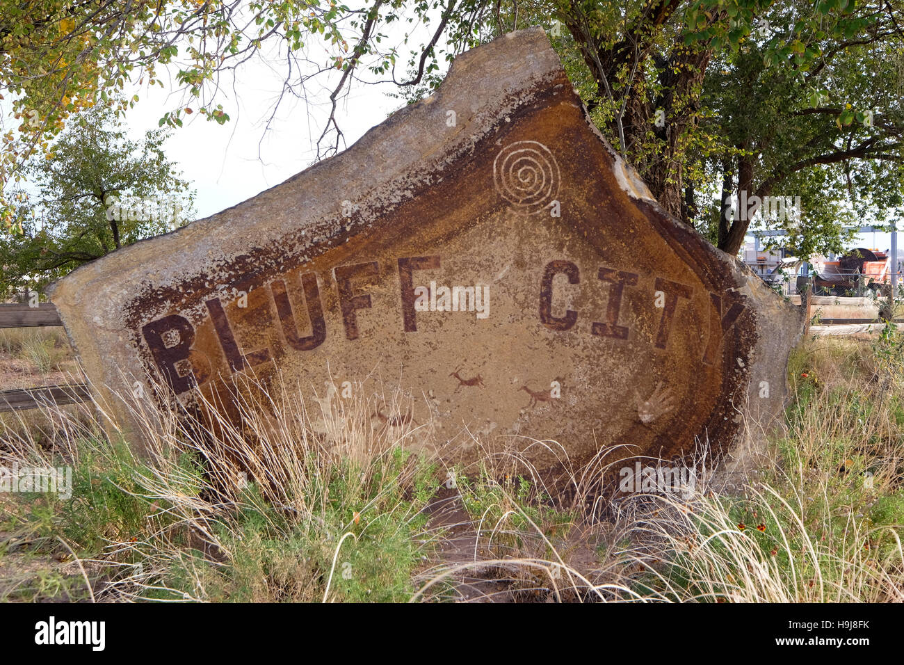 Village of Bluff Stock Photo - Alamy
