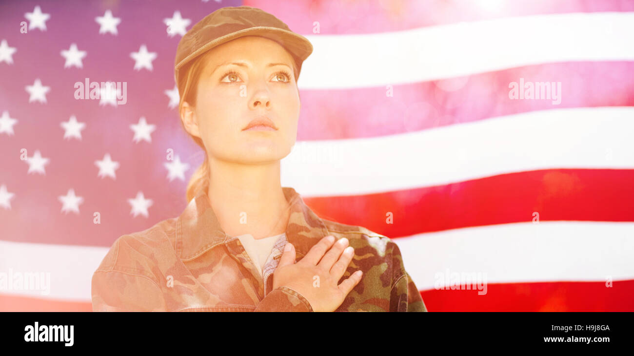 Soldier taking pledge Stock Photo - Alamy