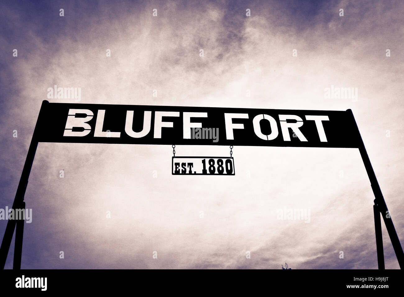 Village of Bluff Stock Photo - Alamy