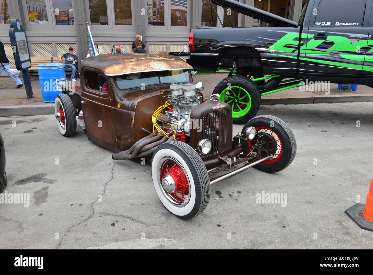 Motorcycle rally at The Strand in Galveston, Texas Stock Photo - Alamy