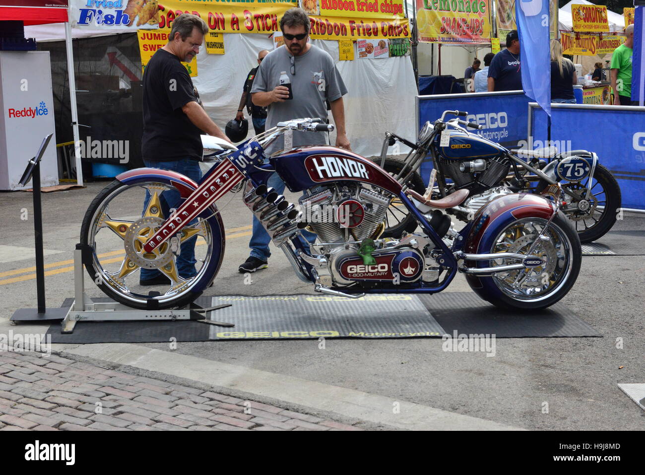 Motorcycle rally at The Strand in Galveston, Texas Stock Photo - Alamy