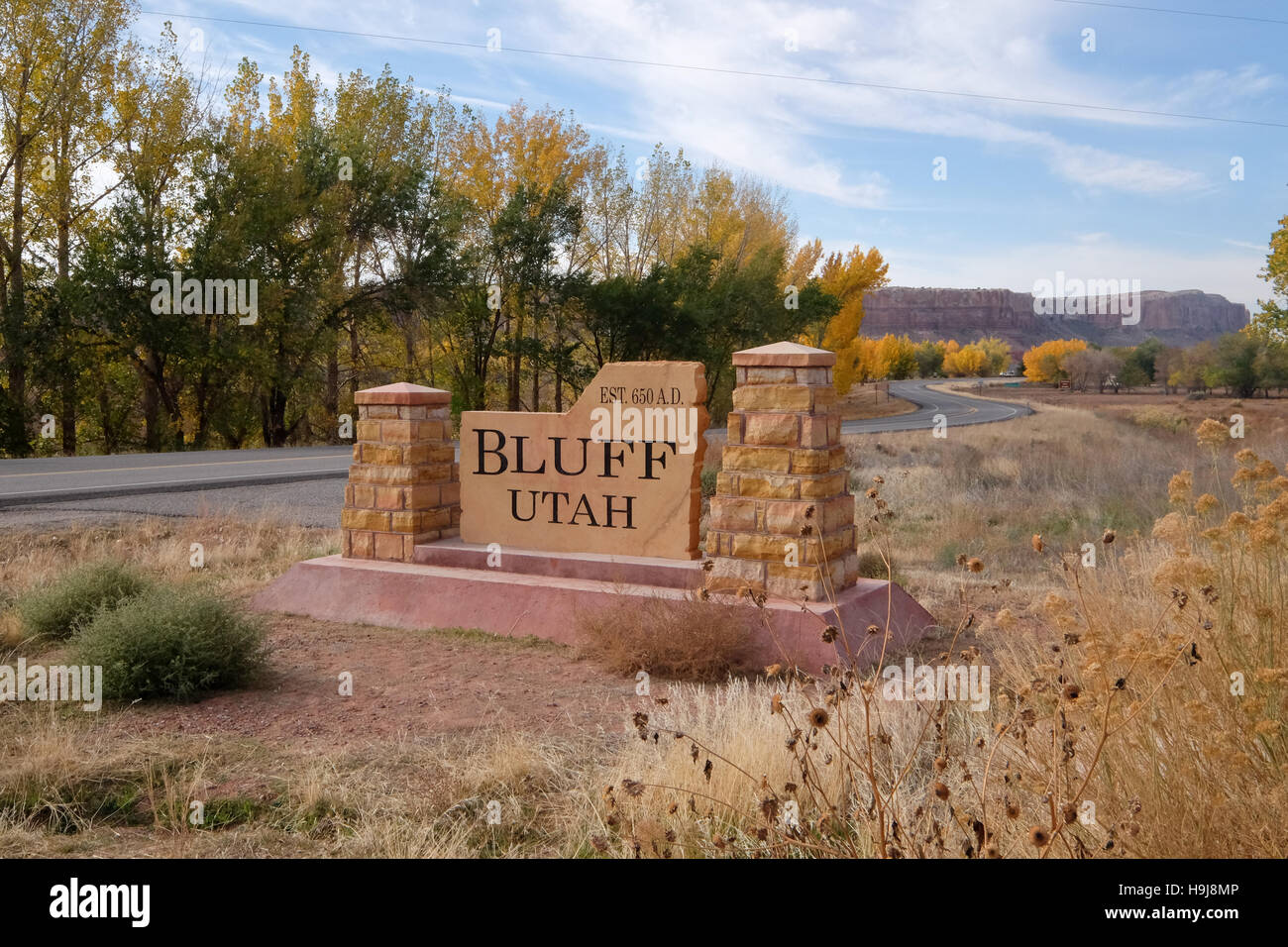 Village of Bluff Stock Photo - Alamy