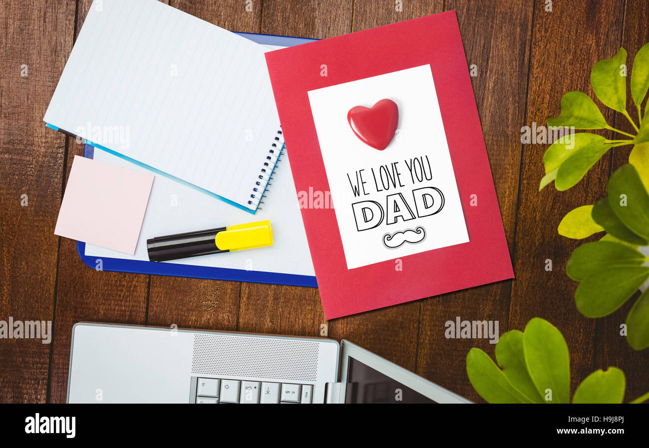 Composite image of fathers day greeting Stock Photo - Alamy