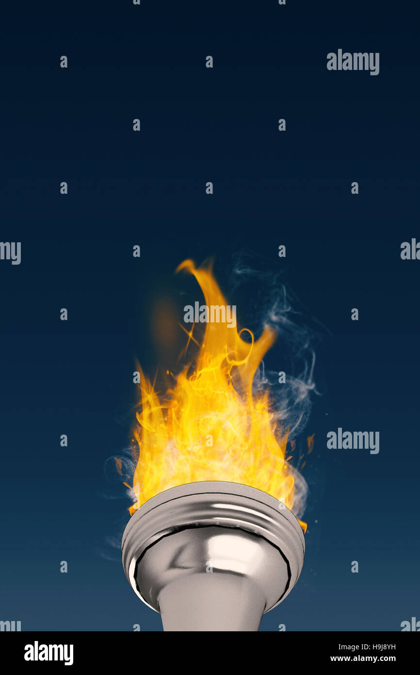 Composite image of the olympic fire Stock Photo - Alamy