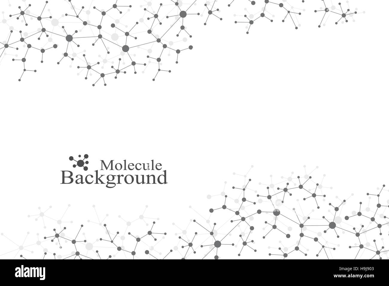 Modern Structure Molecule Dna Atom Molecule And Communication Background For Medicine Science