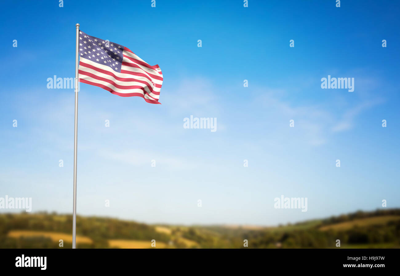 American flag pole grass hi-res stock photography and images - Alamy