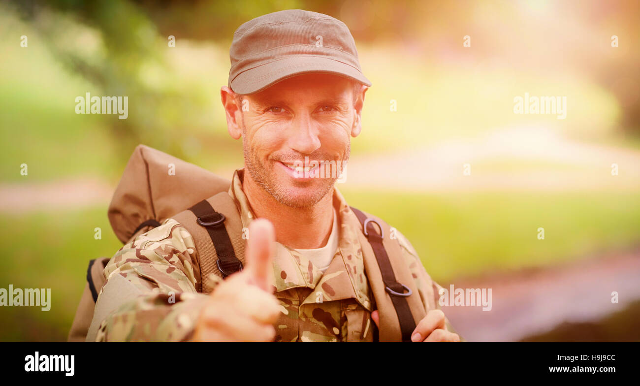 Portrait man smiling army hi-res stock photography and images - Alamy