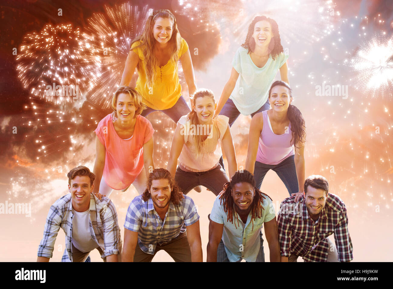Human pyramid hi-res stock photography and images - Alamy