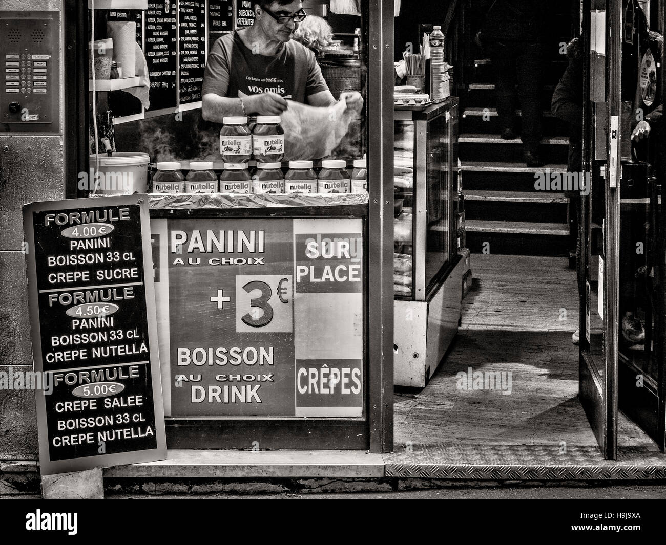 Street food vender in Paris, France Stock Photo - Alamy