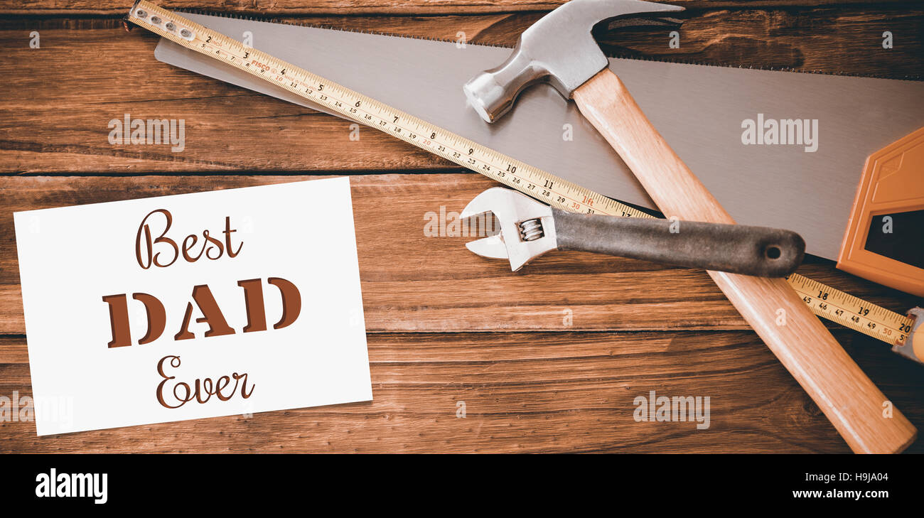 Best dad ever message next to tools Stock Photo - Alamy