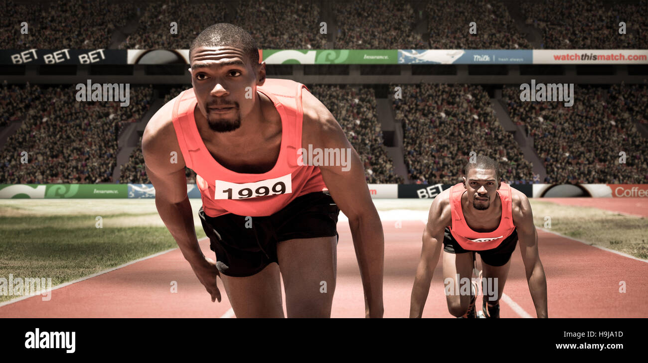 Man starting block running hi-res stock photography and images - Alamy