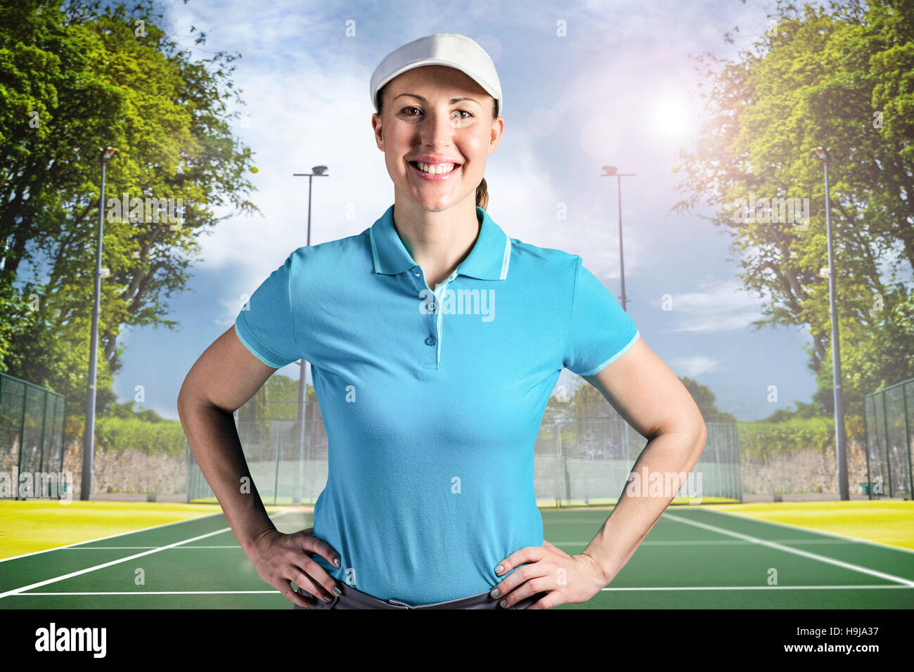 Beautiful young sportswoman posing hi-res stock photography and images ...