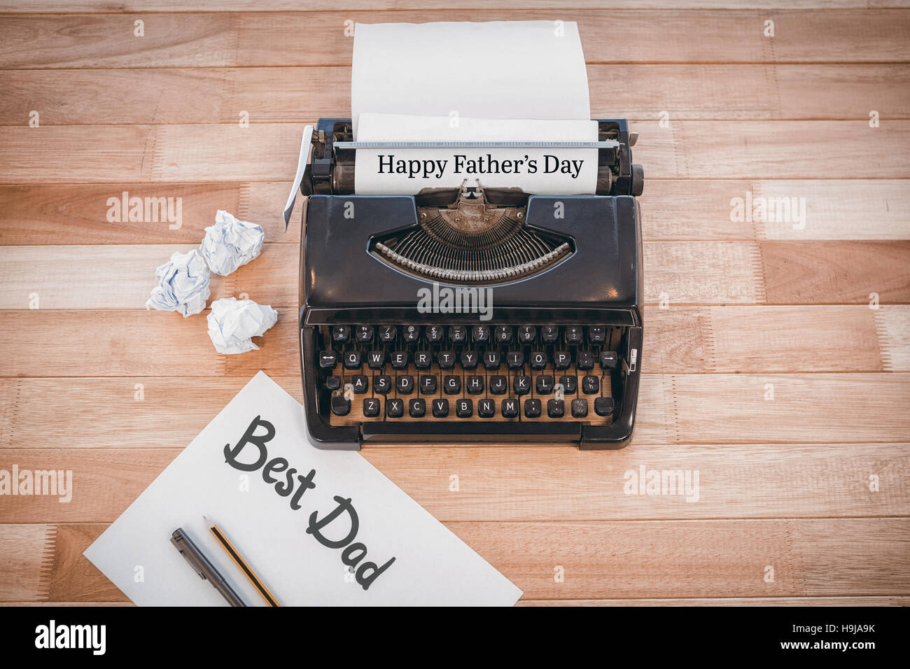 Happy fathers day written on paper Stock Photo - Alamy