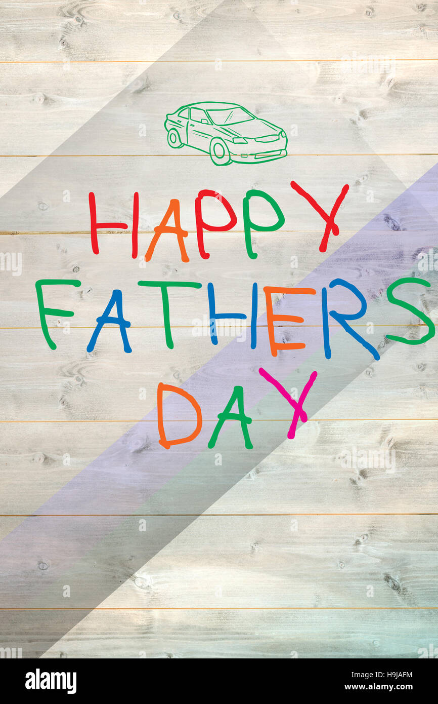 Composite image of word happy fathers day on white background Stock ...