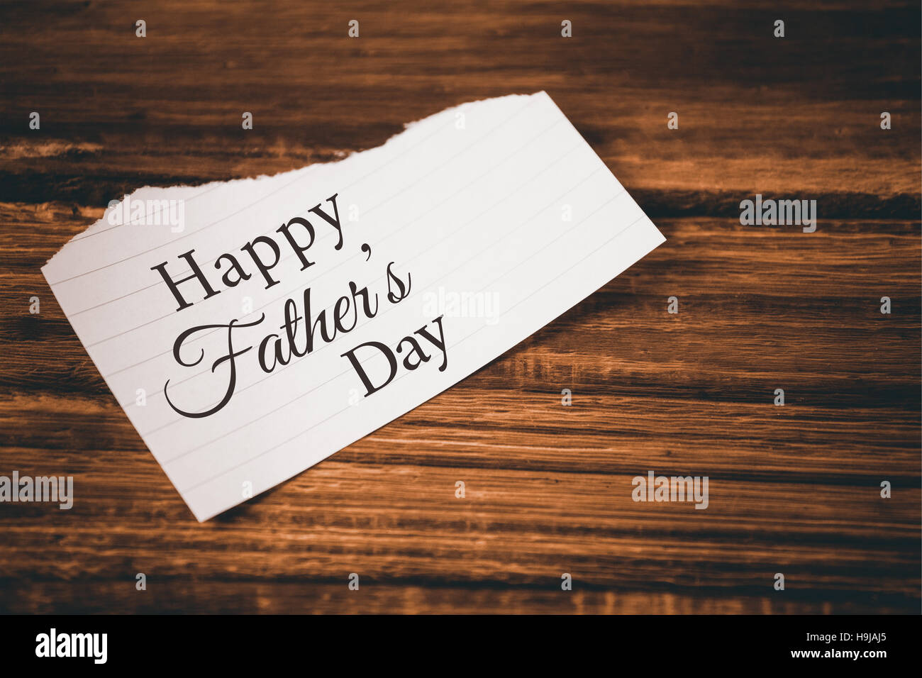 Happy fathers day message on a paper Stock Photo - Alamy
