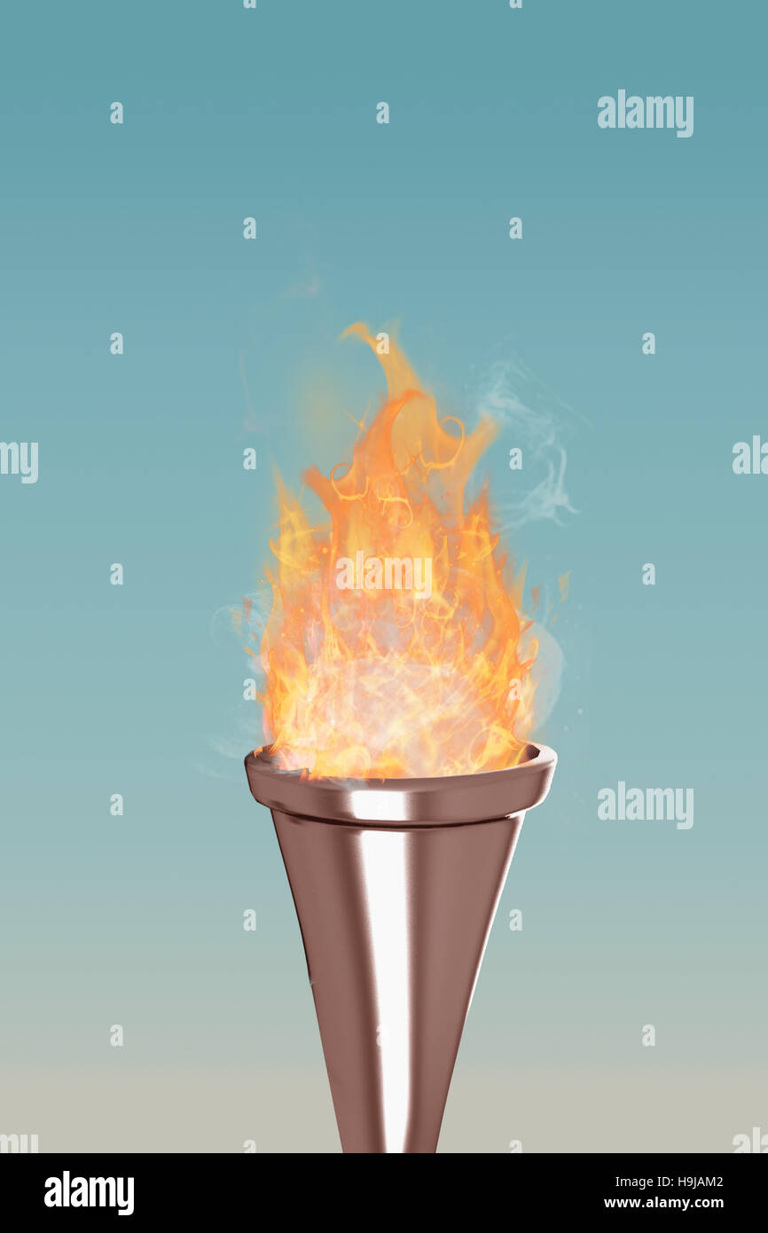 Composite image of the olympic fire Stock Photo - Alamy
