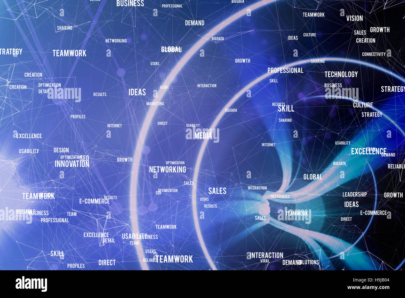 Composite image of sphere of words Stock Photo - Alamy