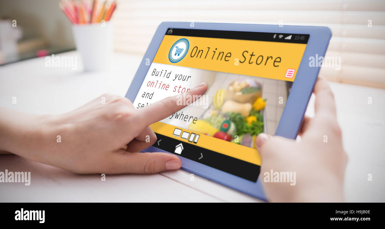 Composite image of screen of an online store Stock Photo - Alamy