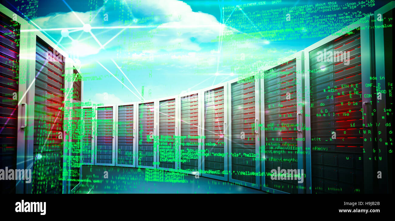 Composite image of blue codes Stock Photo - Alamy