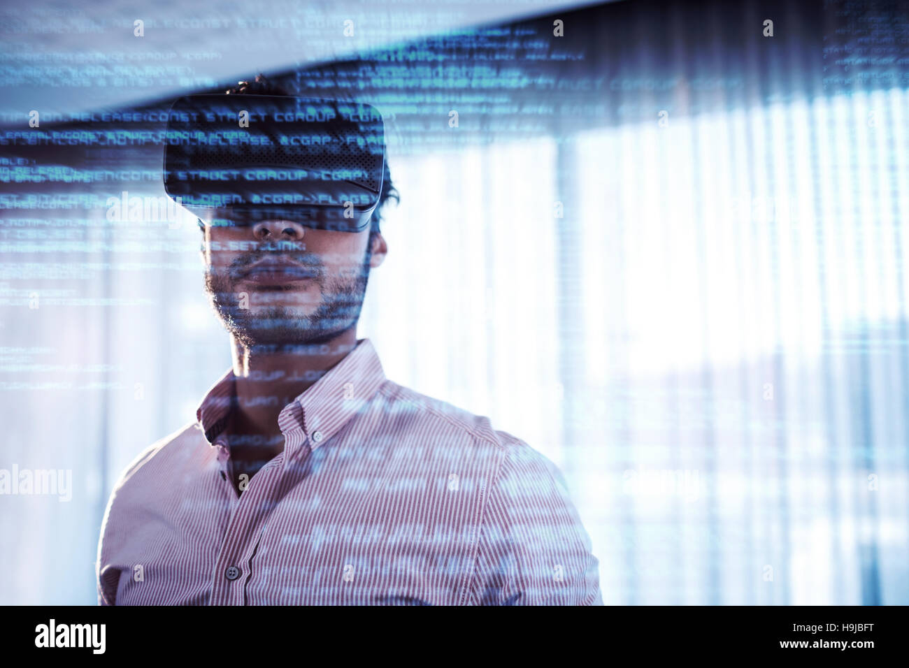 Composite image of blue and red technology interface Stock Photo - Alamy