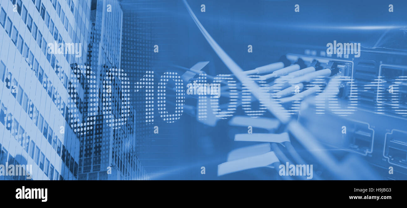 Composite image of binary code on digital screen Stock Photo - Alamy