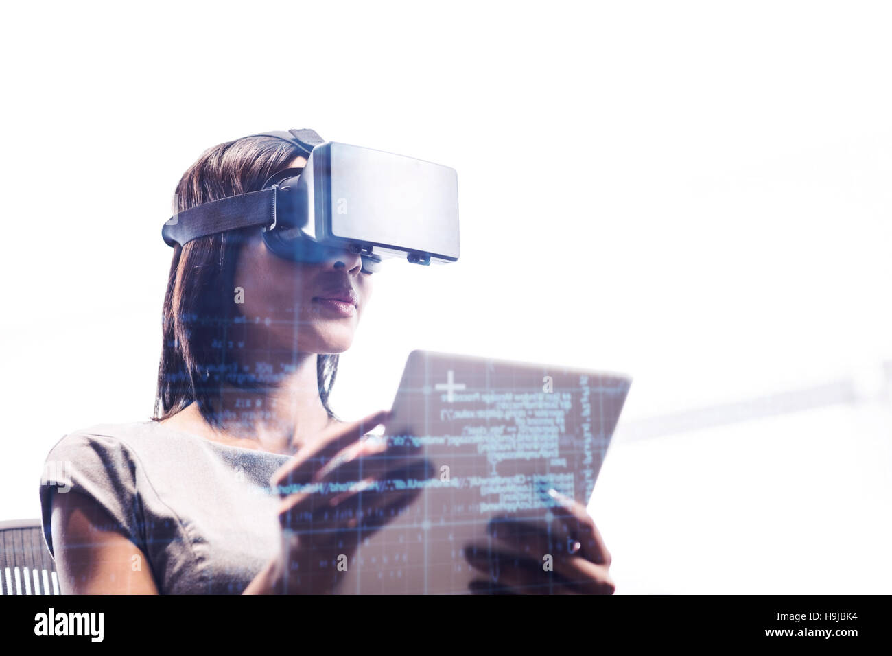 Composite image of blue and red technology interface Stock Photo - Alamy