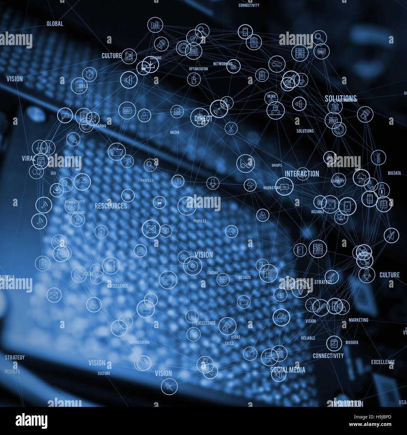 Digital composite map icons hi-res stock photography and images - Alamy