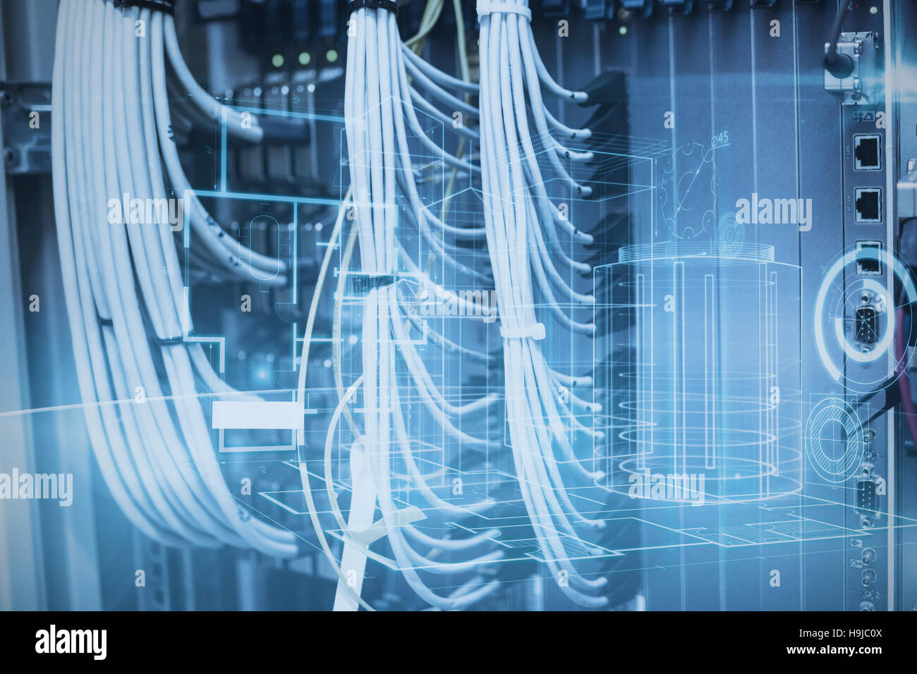 Composite image data technology hi-res stock photography and images - Alamy
