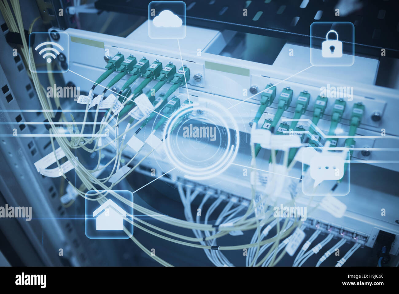 Composite image data technology hi-res stock photography and images - Alamy