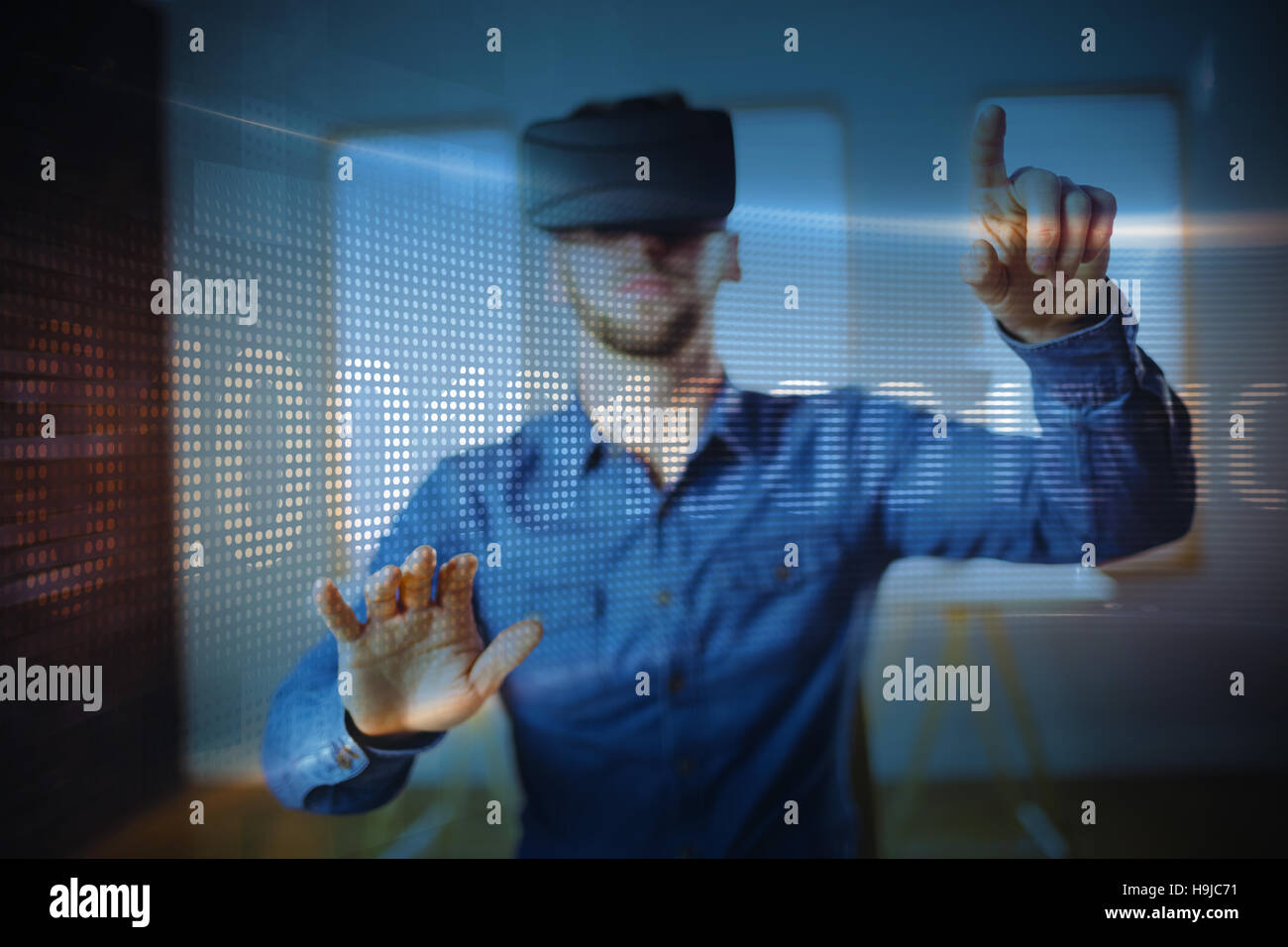 Composite image of binary code on digital screen Stock Photo - Alamy