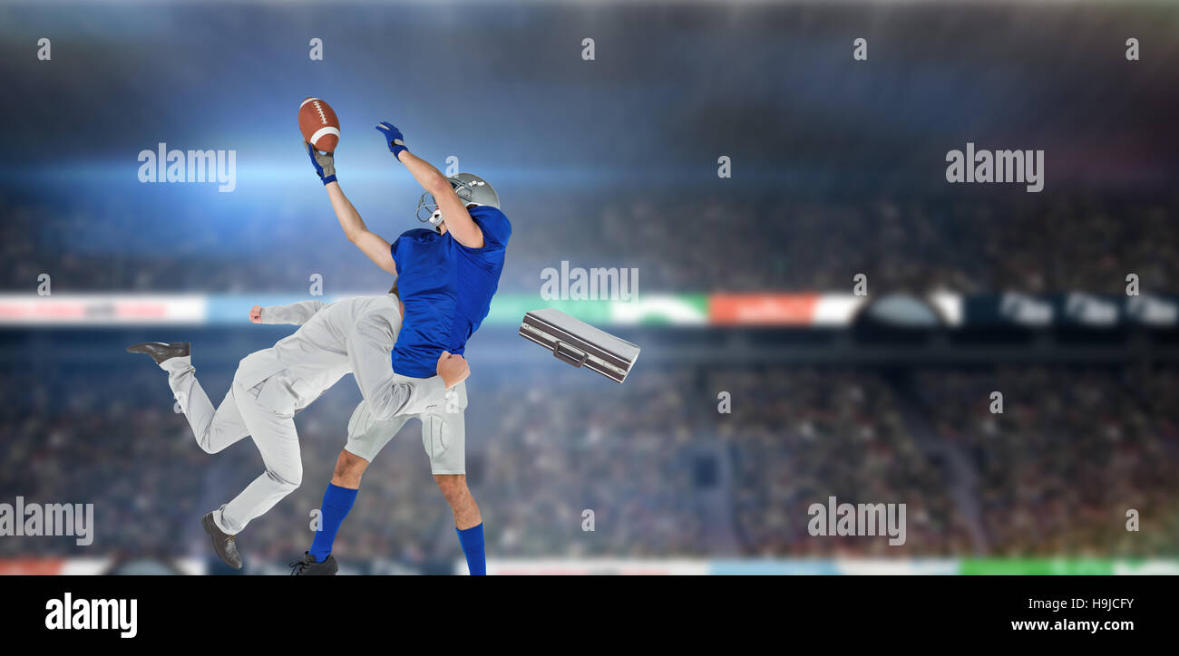 Football player tackling hi-res stock photography and images - Alamy
