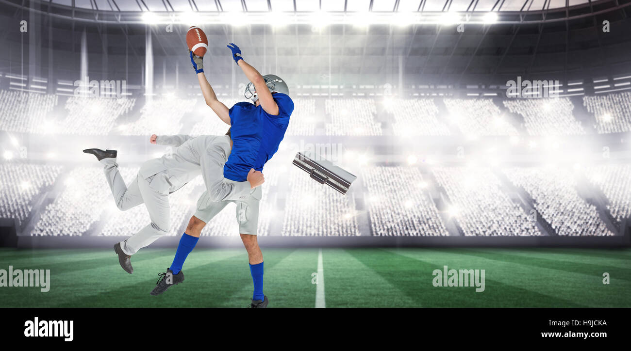 Football player tackling hi-res stock photography and images - Alamy