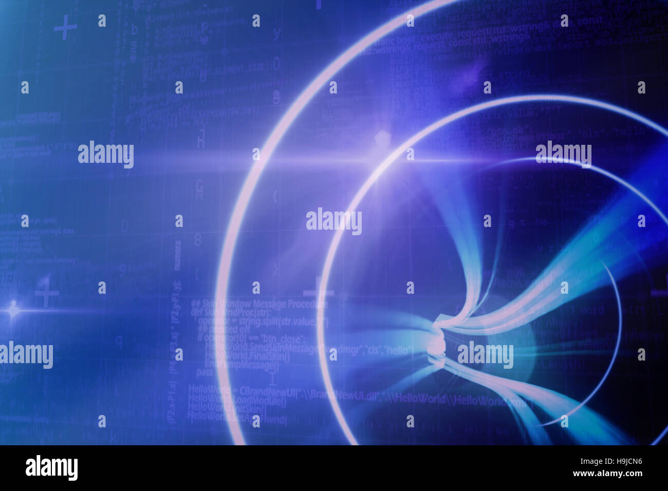 Blue glowing spiral vortex hi-res stock photography and images - Alamy