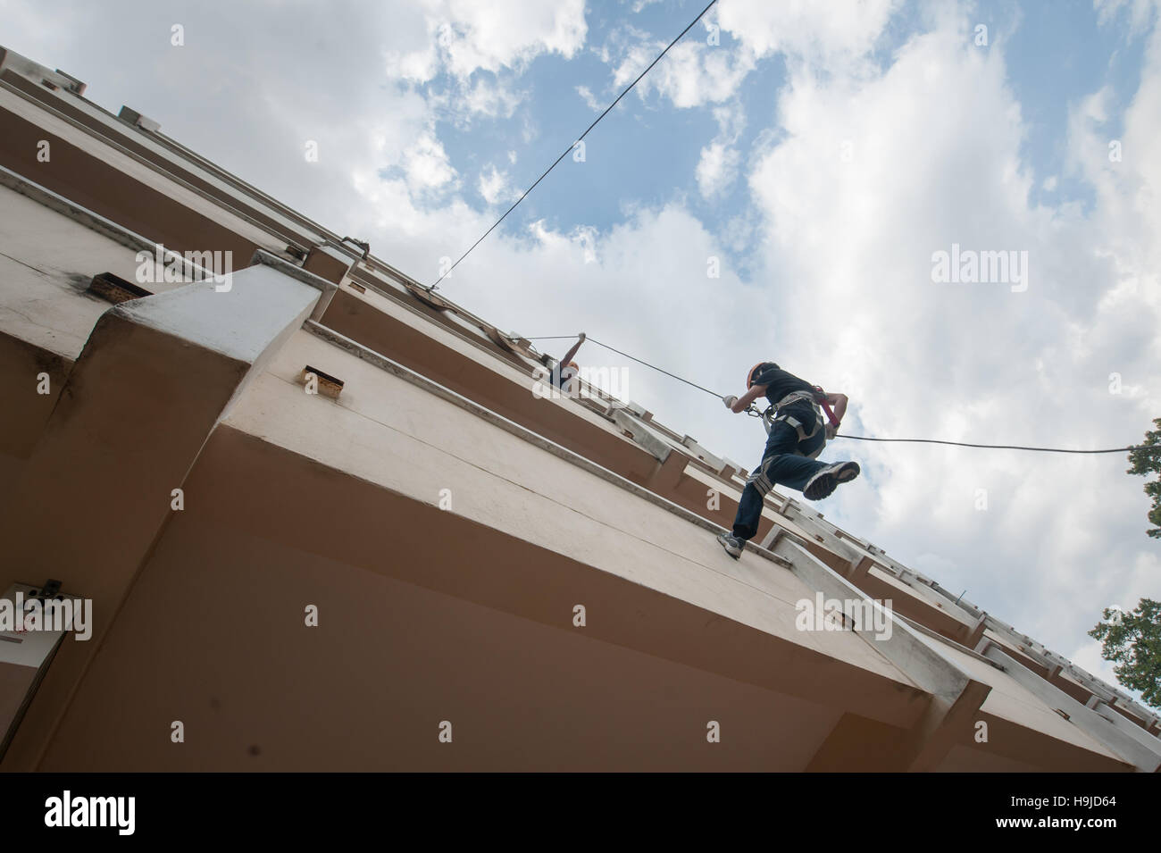 Emergency Rescue high building Stock Photo - Alamy