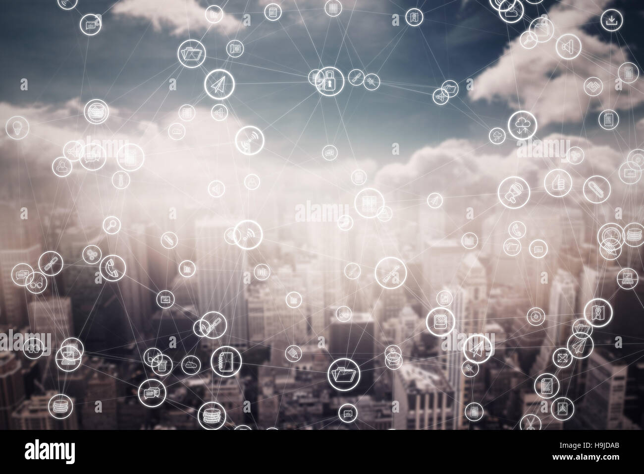 Composite image of technology icons Stock Photo - Alamy