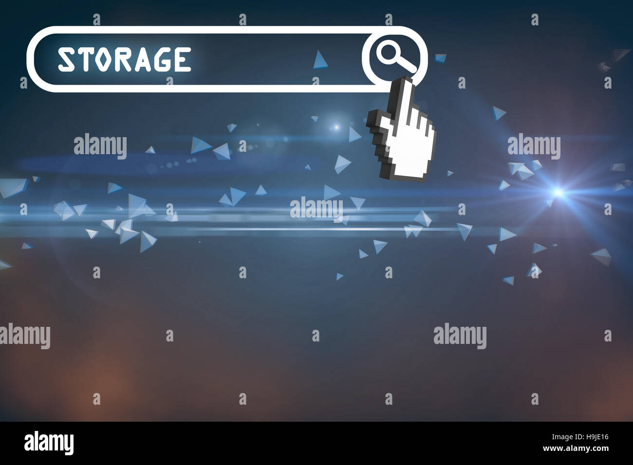 Composite image of a cursor on white background Stock Photo - Alamy