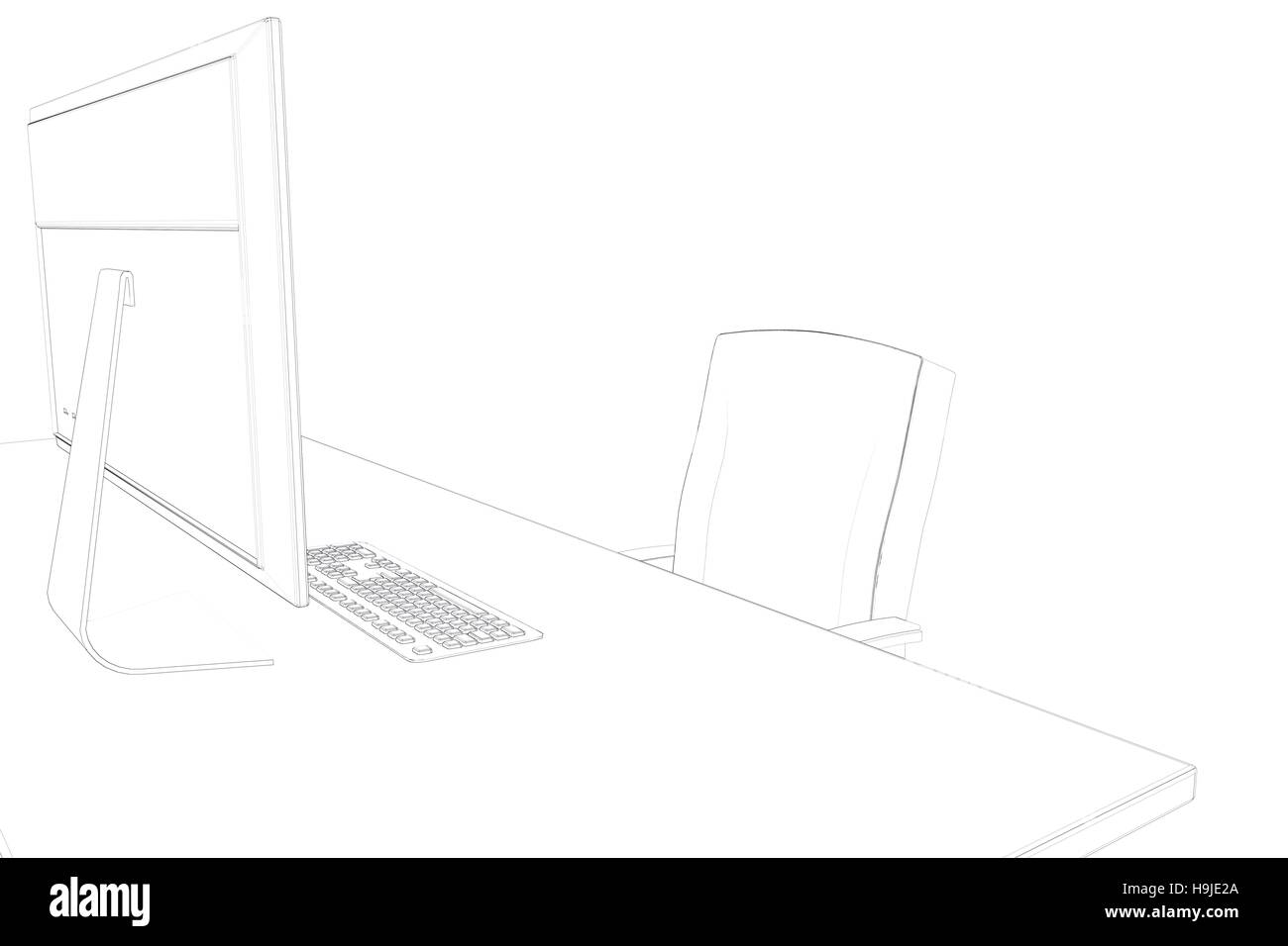 Draw of a desk Stock Photo - Alamy