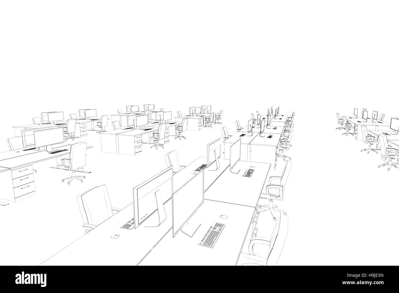 Draw of an open space Stock Photo - Alamy