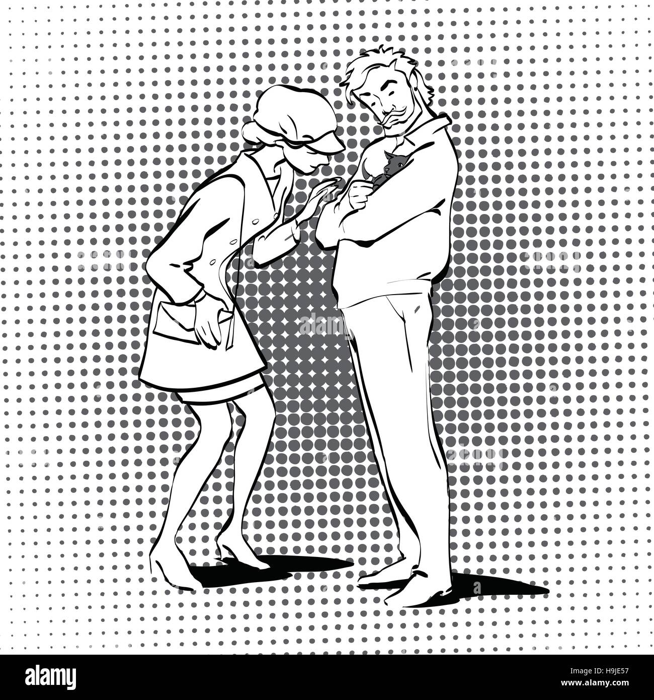Man woman walk Stock Vector Images - Alamy